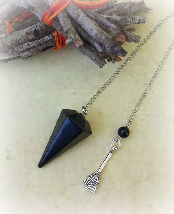 Black Obsidian Pendulum Divination Witchcraft Supplies - Etsy