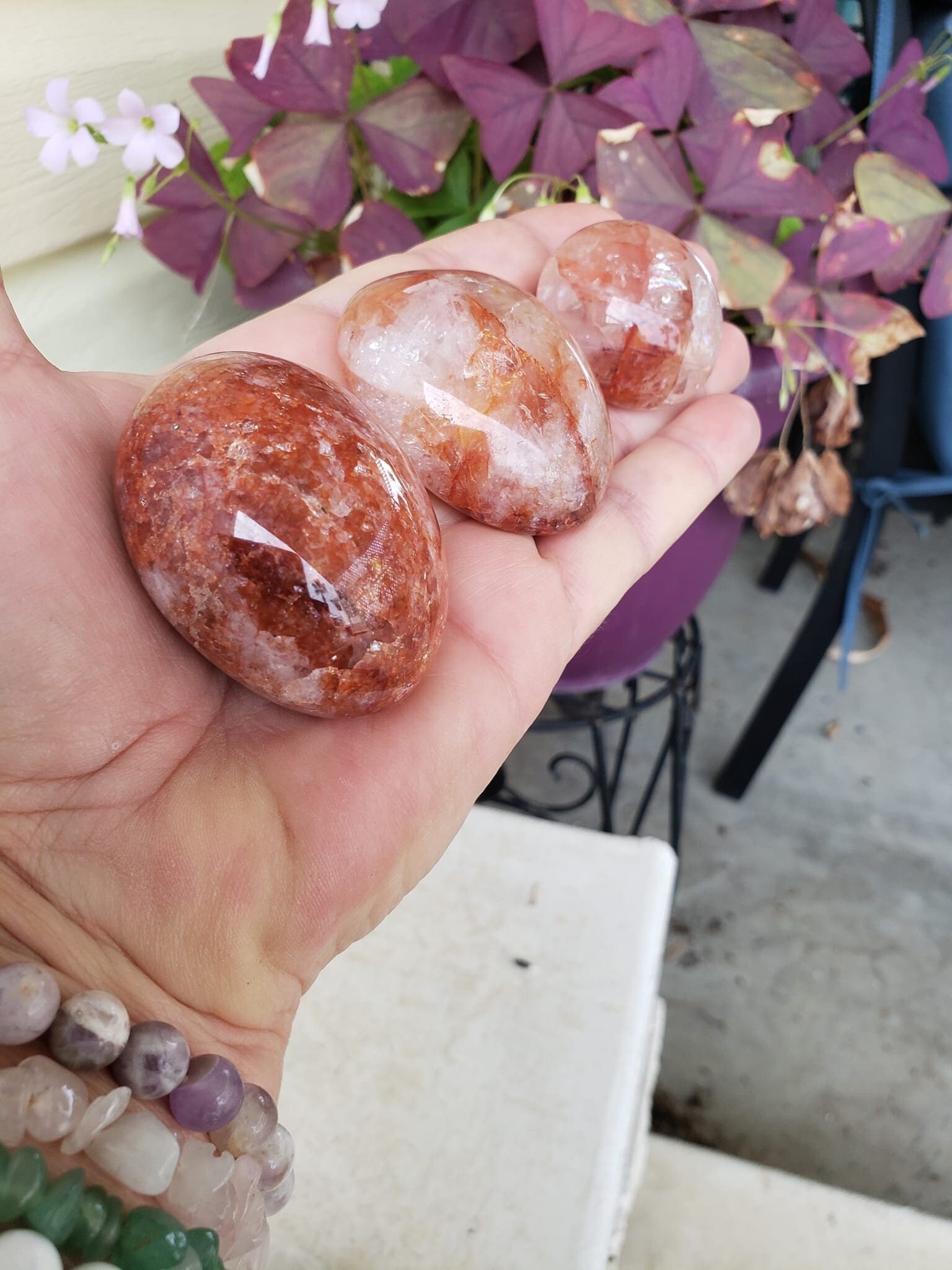 Fire Quartz Palm Stones Fire Quartz Healing Crystals - Etsy