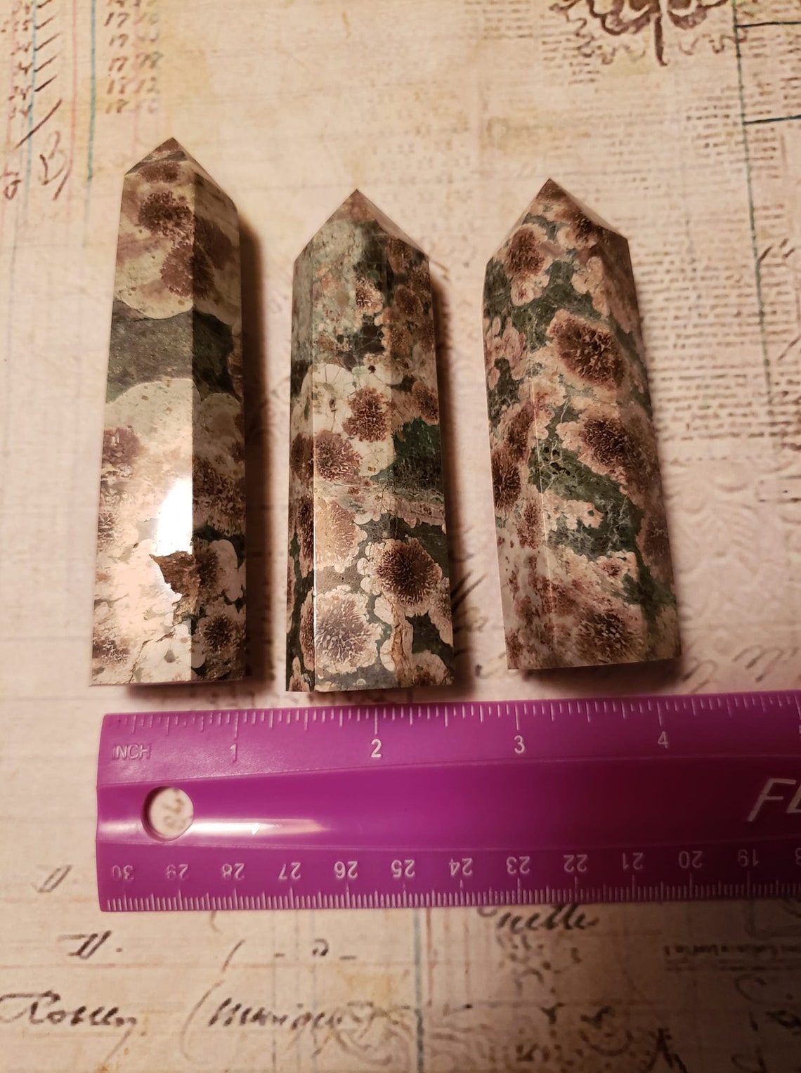 Green Flower Agate Towers Flower Agate Tower Crystal Towers - Etsy