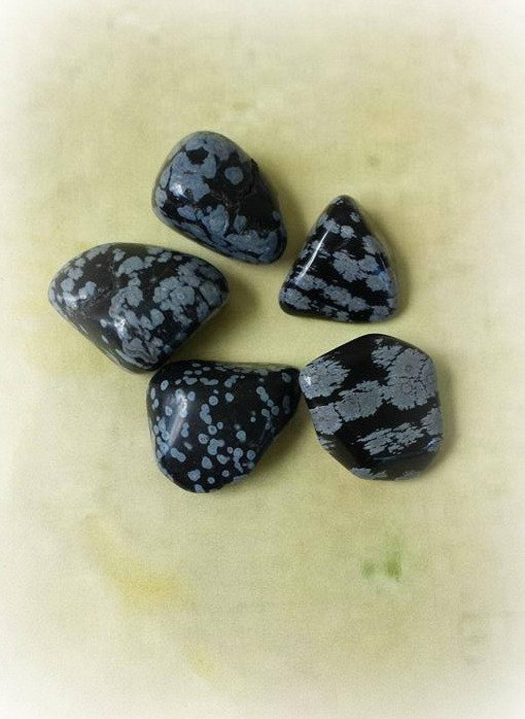 Snowflake Obsidian Crystals, Obsidian Tumbled Stones, Healing Crystals ...