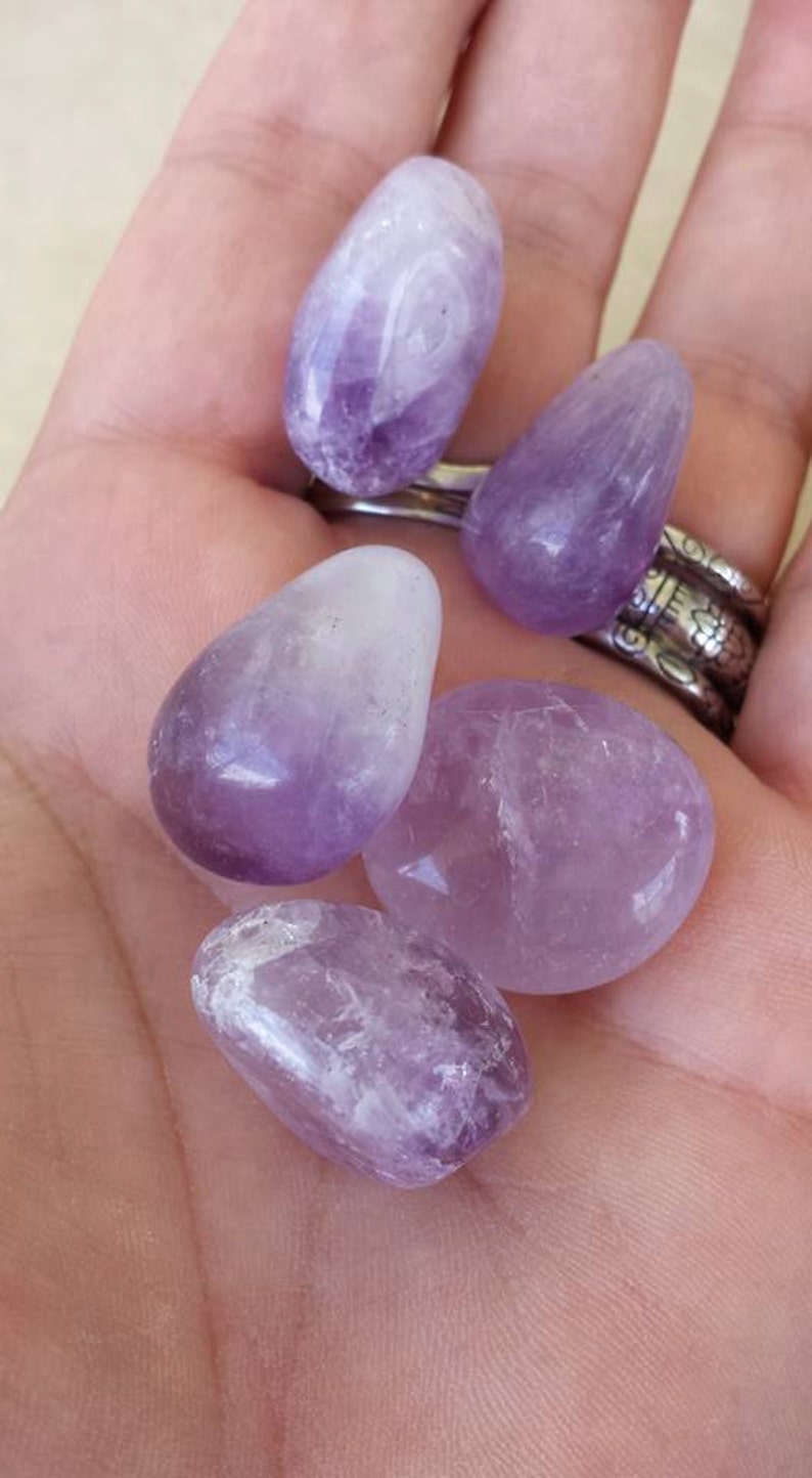 Amethyst Stones Amethyst Tumbled Stones Healing Crystals | Etsy