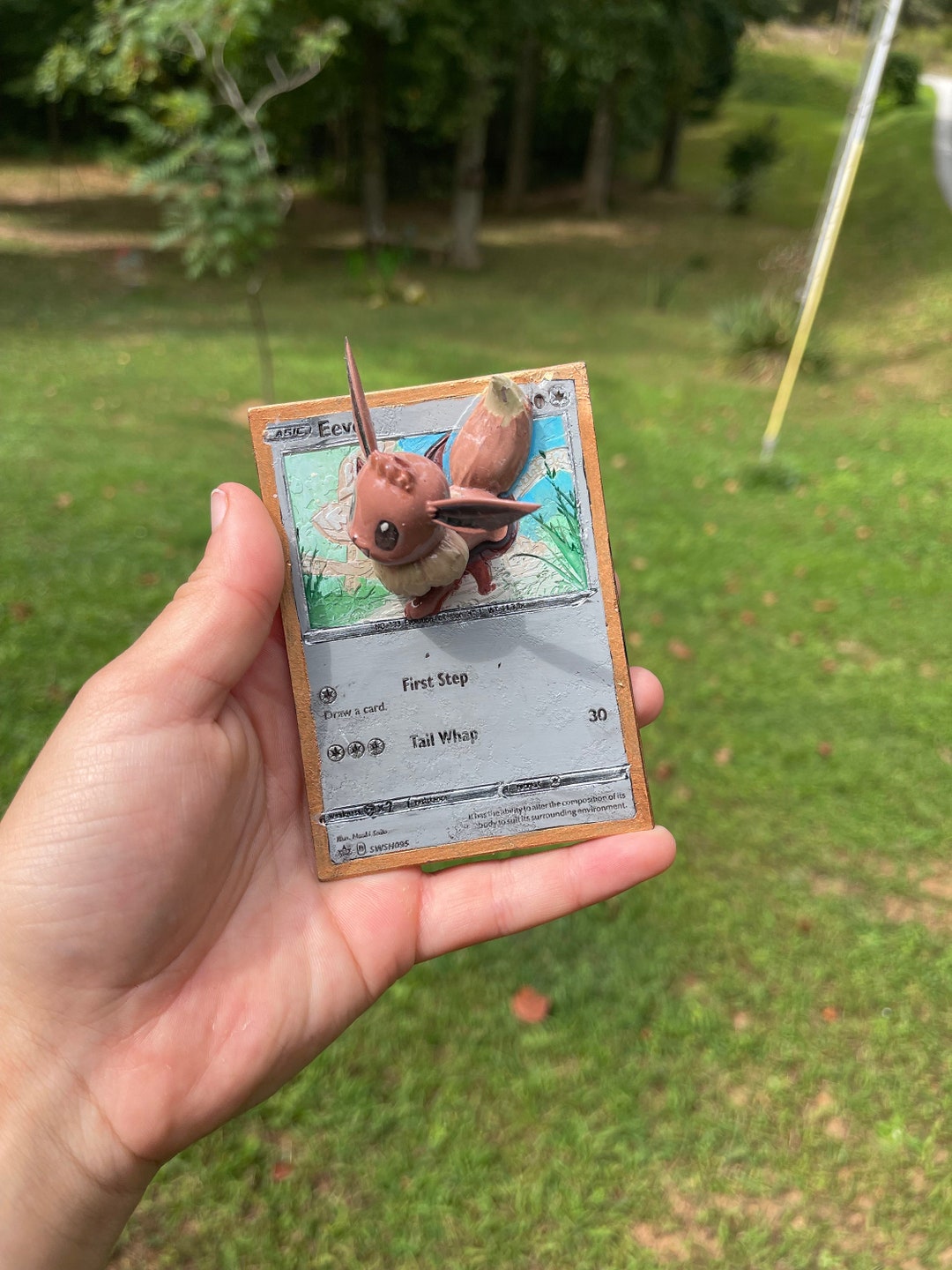 Pokémon Card- Eevee - 75mm Dnd Resin 3D Printed Mini Figure- Hand ...