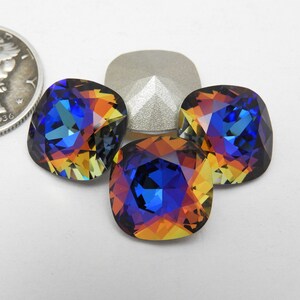 Meridian Blue F 12mm Swarovski 4470 Cushion Cut Stone - Etsy