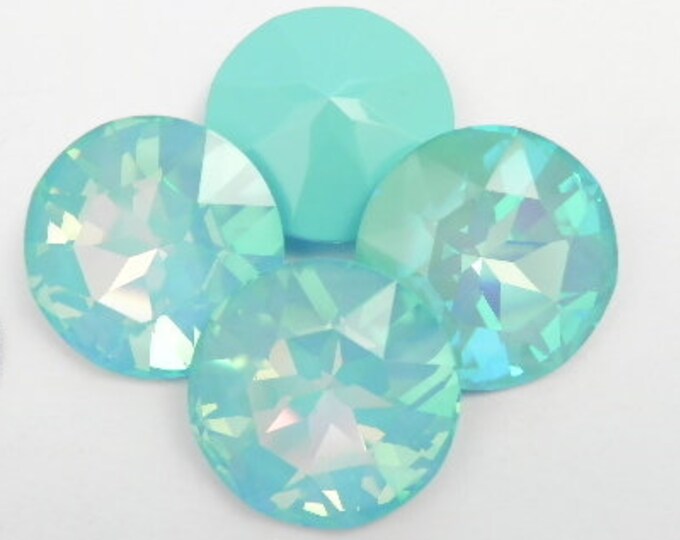 Ultra Light Turquoise AB UNF (27mm) Swarovski 1201 Dentelle Rivoli ...