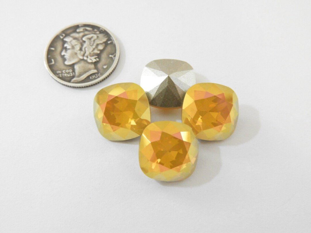 Mango Tango F (12mm) Swarovski 4470 Cushion Cut Stones - Etsy