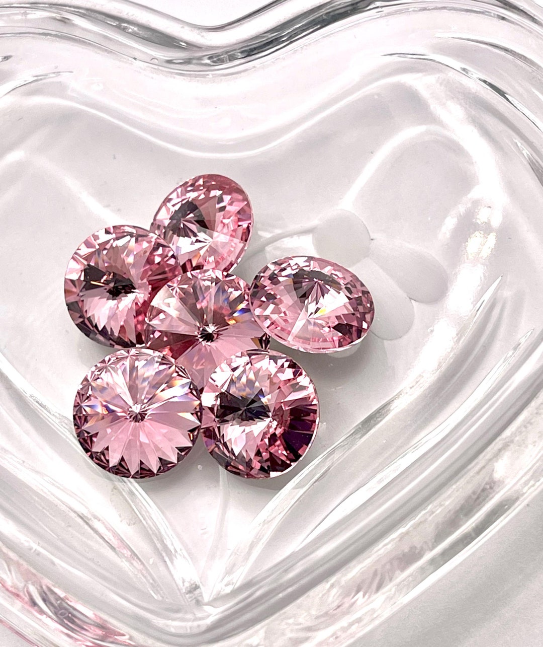 Light Rose F (12mm or 14mm) Preciosa 1122 Rivoli Stones - Etsy