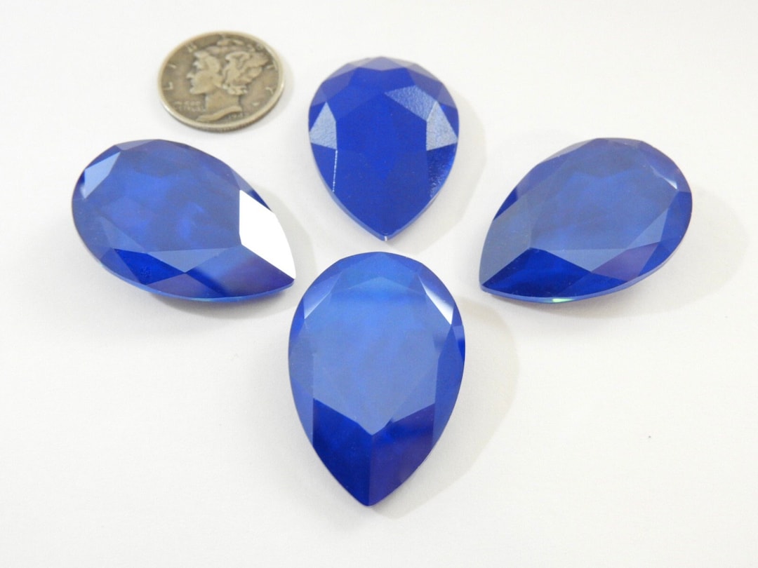 Royal Blue Shiny UNF (30x20mm) Swarovski Art 4327 Teardrop Stones - Etsy
