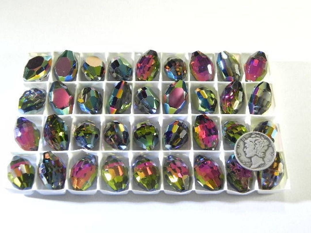 Vitrail Medium (18x12mm) Vintage Swarovski 4871 Oval Fireball Stones - Etsy