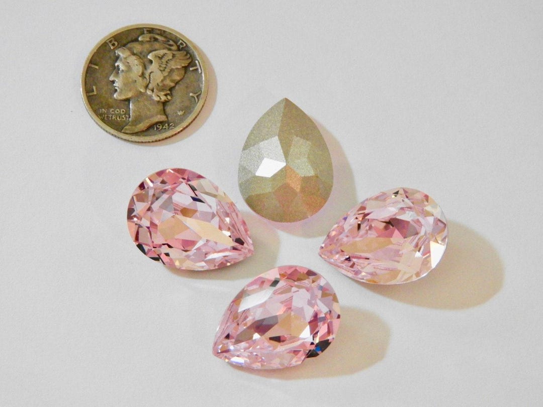 Rosaline F (18x13mm) Swarovski 4320 Pear Shape Fancy Stones - Etsy ...