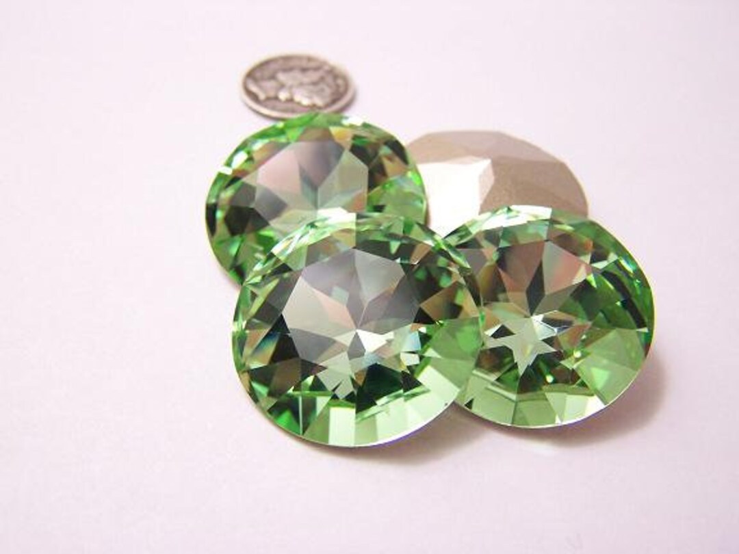 Crisólito F 27 mm Piedras Swarovski 1201 Dentelle Rivoli - Etsy México