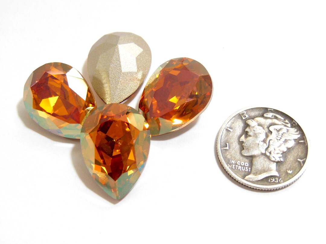 Chili Pepper (18x13mm) Preciosa 4320 Pear Shape Fancy Stone - Etsy