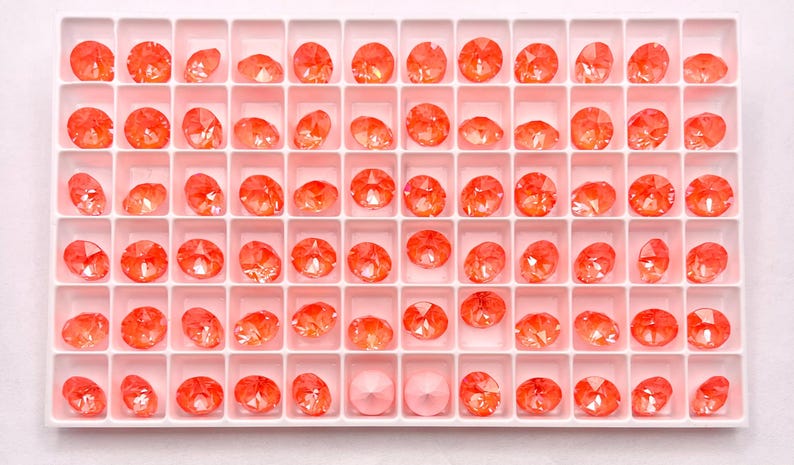 Electric Orange Ignite UNF (39ss - 8mm) Swarovski 1088 XIRIUS Chaton ...