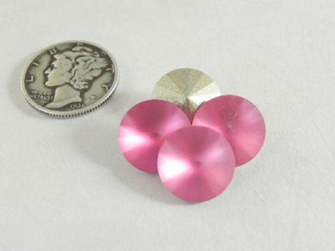 Rose Matte F 39ss or 12mm or 14mm Swarovski 1122 Rivoli Stones - Etsy