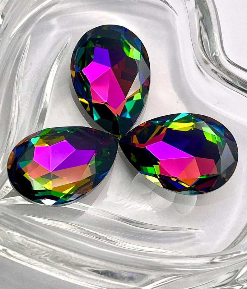Vitrail Medium F Swarovski Art 4327 (30x20mm) Teardrop Stones - Etsy