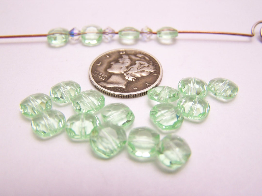 Chrysolite (8mm) RARE Vintage Swarovski 5104 Faceted Round Spacer ...