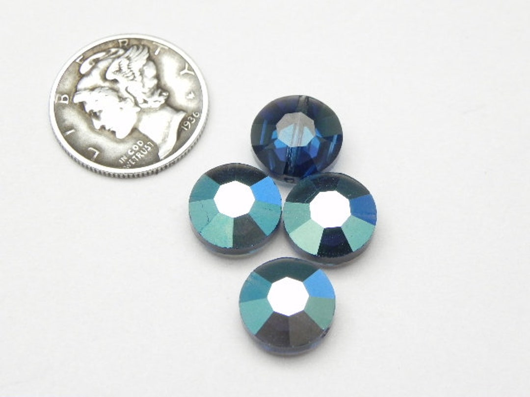 Montana AB 10mm RARE Vintage Swarovski 347 Pill Shaped Flat Beads - Etsy