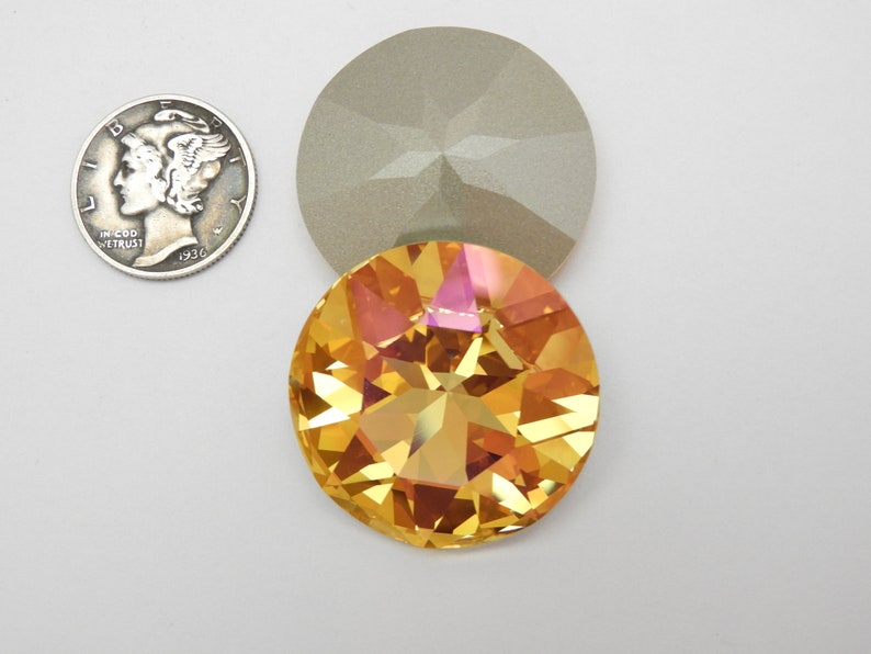 Mystic Saffron F (27mm) Swarovski 1201 Dentelle Rivoli Stones - Etsy