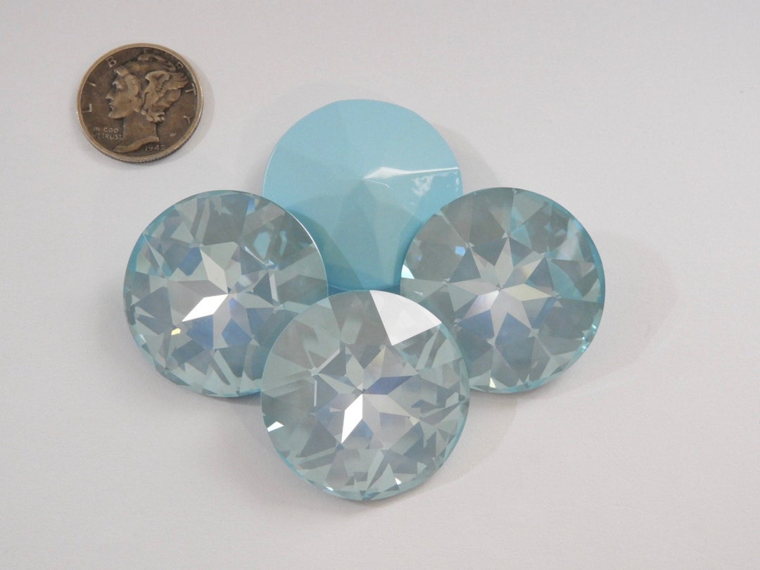 Ultra Turquoise Moonlight UNF (27mm) Swarovski 1201 Dentelle Rivoli ...