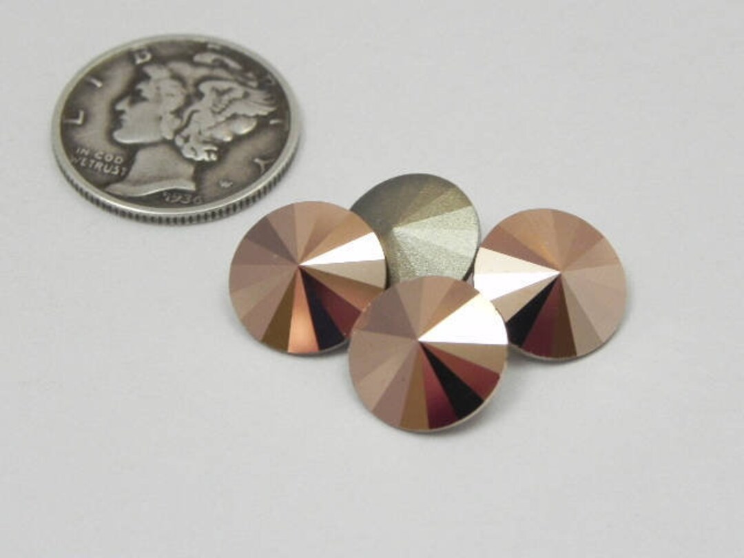 Rose Gold F 39ss or 47ss Swarovski 1122 Rivoli Stones - Etsy
