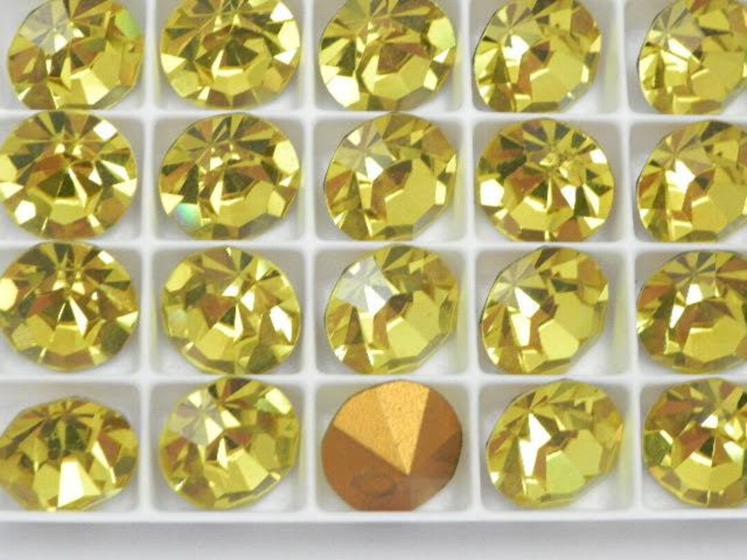 Citrine GF 47ss Vintage Swarovski 1100 Chaton Rhinestones - Etsy