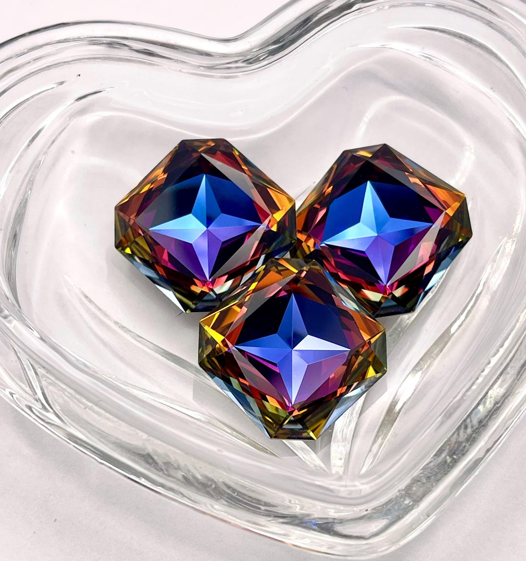 Volcano F (23mm) Swarovski Art 4675 Square Fancy Cut Stones - Etsy