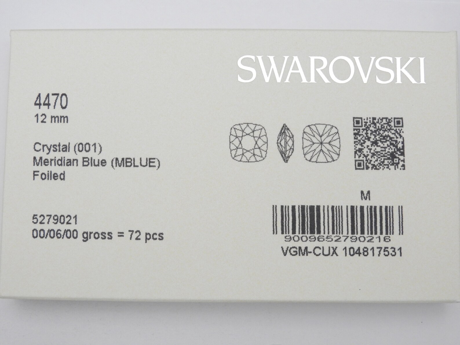 Meridian Blue F 12mm Swarovski 4470 Cushion Cut Stone - Etsy