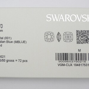 Meridian Blue F 12mm Swarovski 4470 Cushion Cut Stone - Etsy