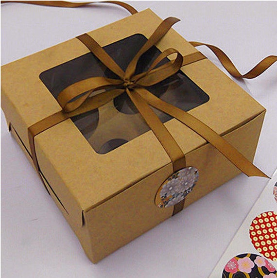 Set of 5 Baking boxes bakery style brown kraft paper box | Etsy