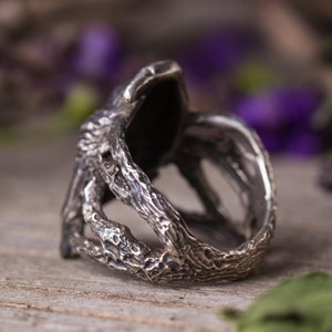 Crow Ring Sterling Silver Bird Ring Witch Ring Woodland Animal Ring ...
