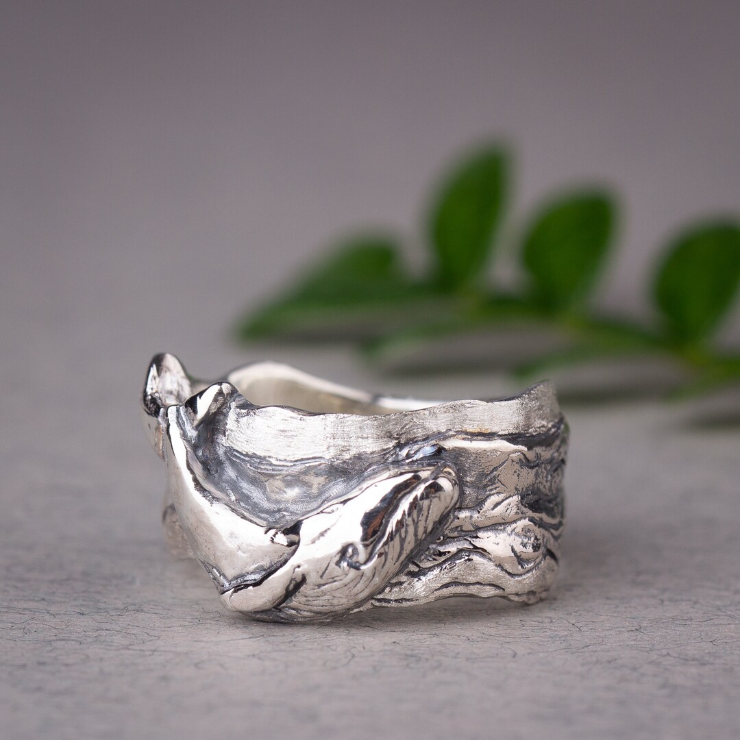 Whale Ring Sterling Silver, Sea Animal Ring, Ocean Ring, Humpback Whale ...