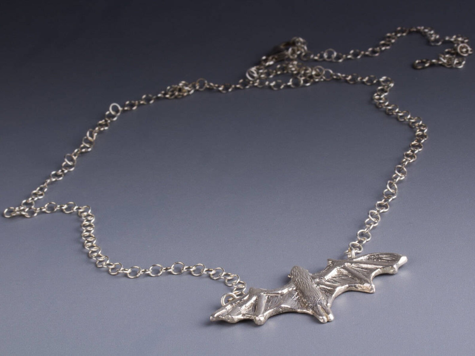 Bat Pendant Silver Bat Necklace Bat Necklace Gothic | Etsy