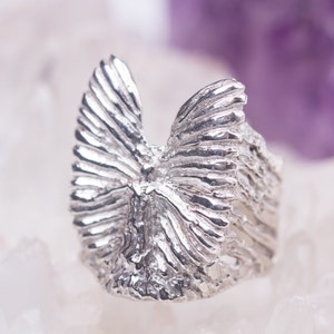 Angel Silver Ring, Sterling Silver Spiritual Ring, Guardian Angel ...