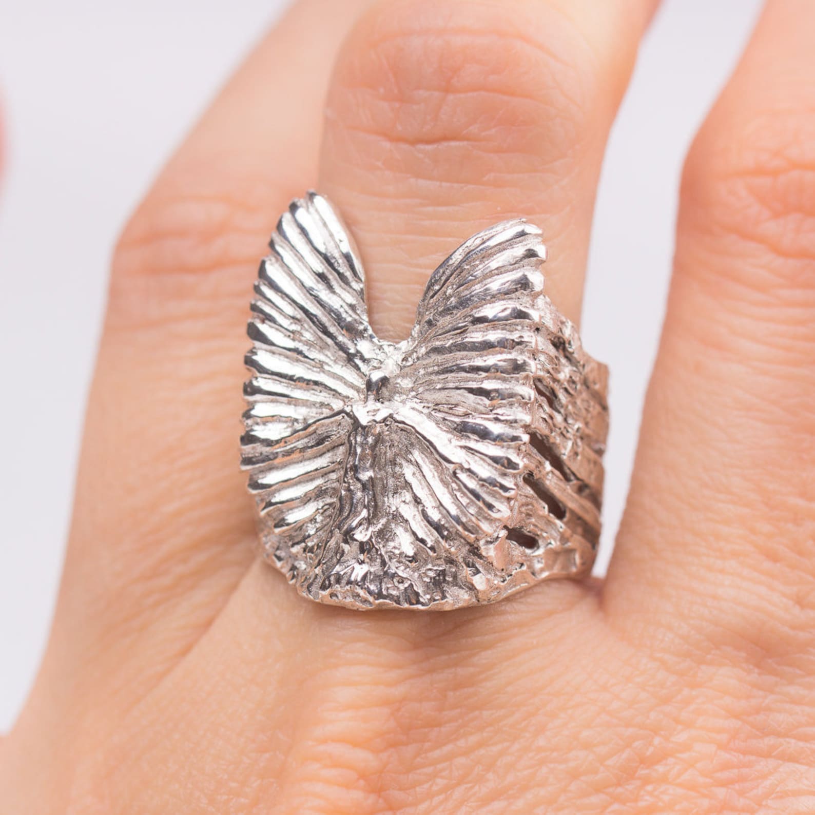 Angel Silver Ring Sterling Silver Spiritual Ring Guardian | Etsy