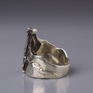 Hawk Ring in Sterling Silver, Animal Nature Ring, Nature Silver Ring ...