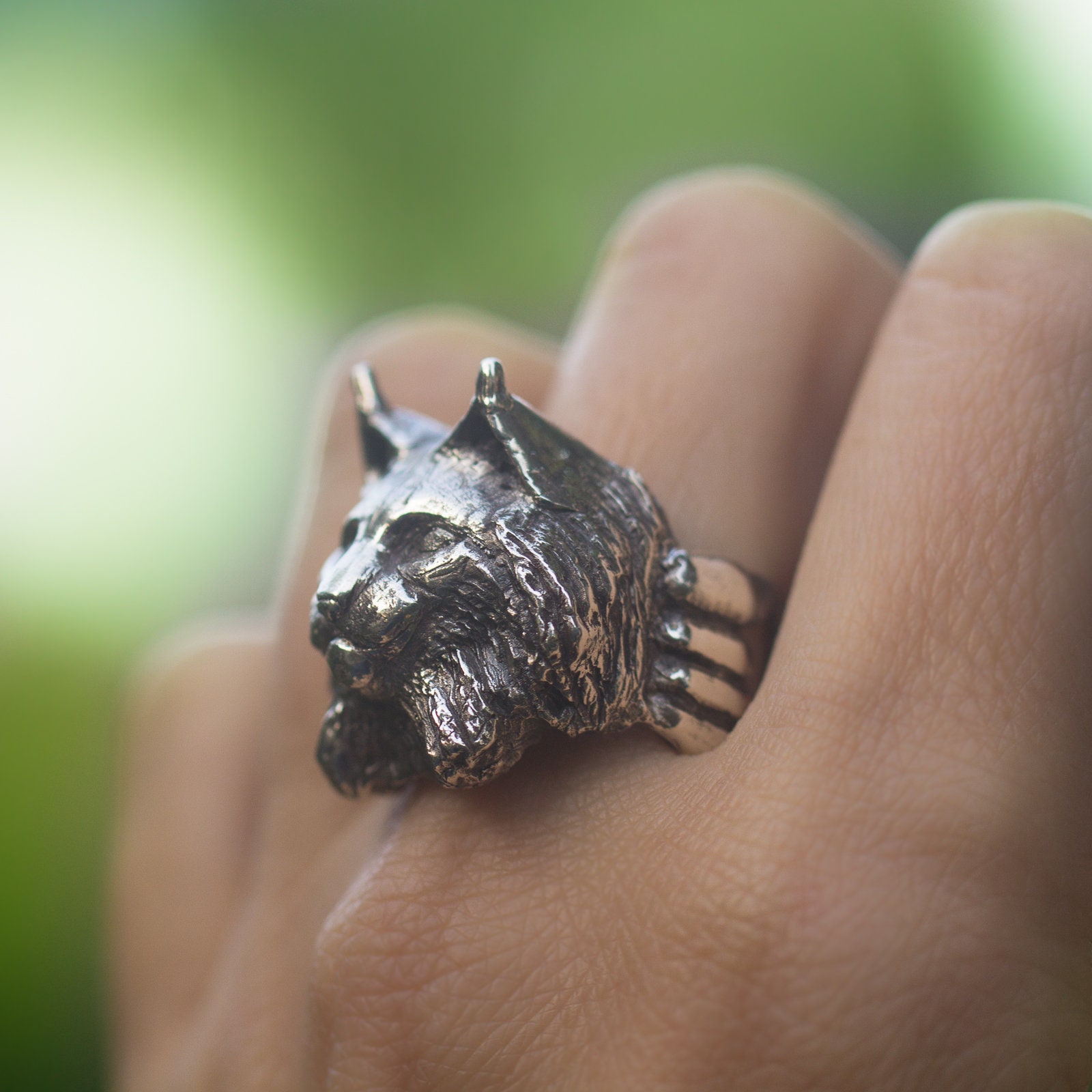 Lynx Ring Wild Cat Ring Man Statement Ring Biker Ring | Etsy