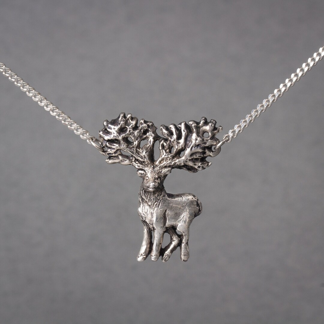 Elk Pendant Sterling Silver Stag Pendant Spirit of the - Etsy