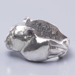 Cougar Ring, Animal Sterling Silver Ring, Totem Animal Ring, Sculpted ...