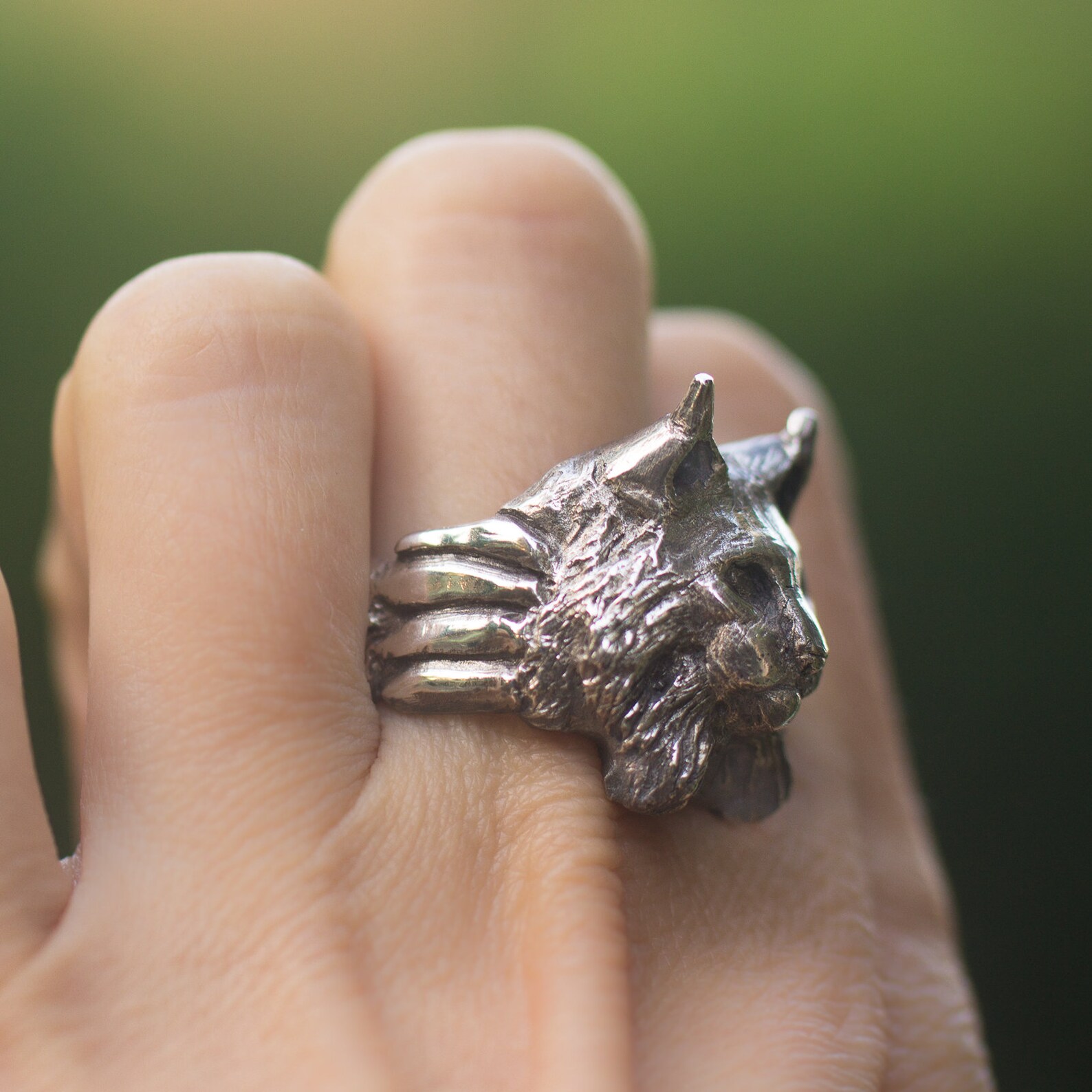 Lynx Ring Wild Cat Ring Man Statement Ring Biker Ring - Etsy