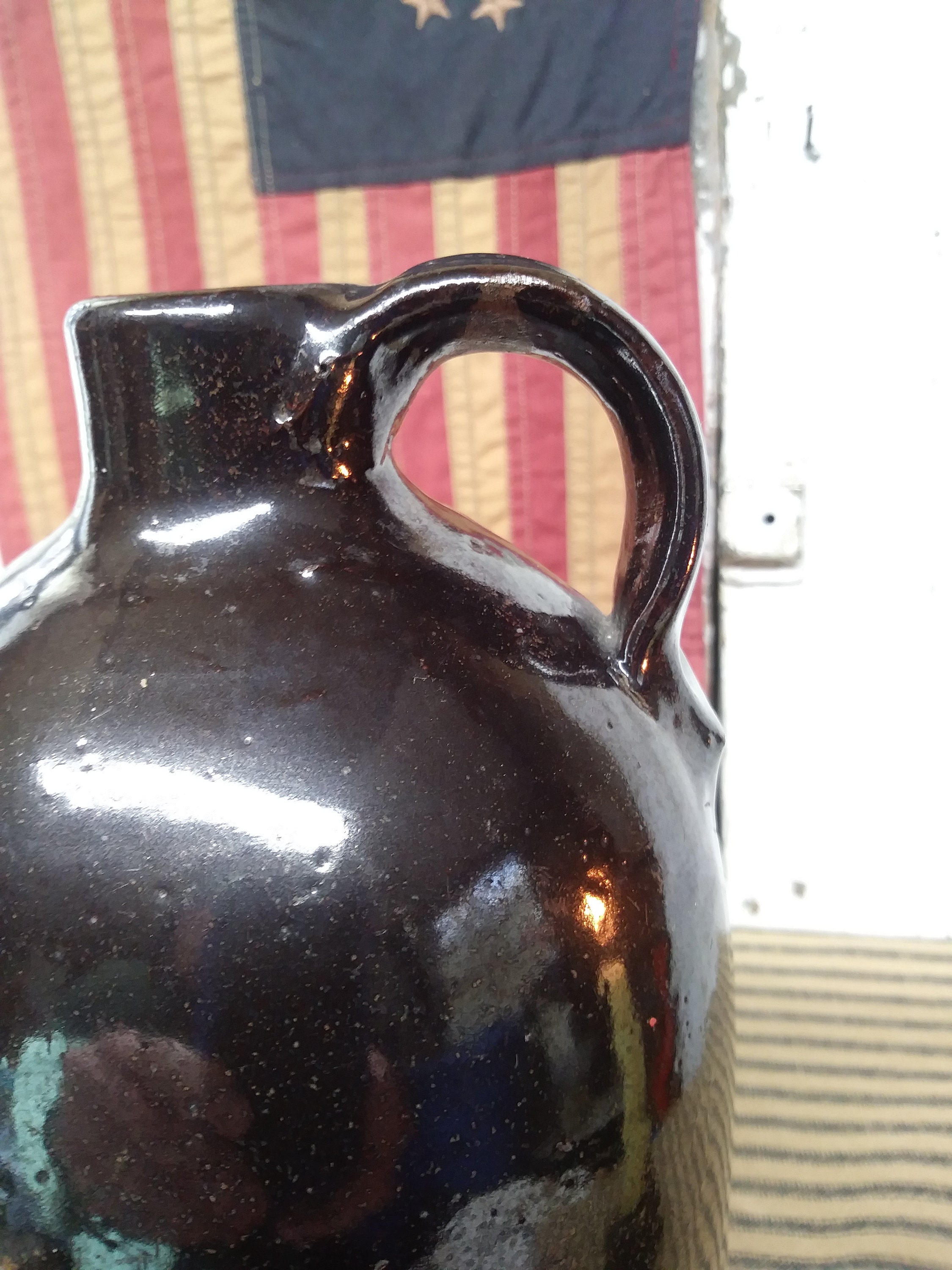 Jug / Half Gallon Stoneware Jug / Primitive Stoneware Jug With - Etsy