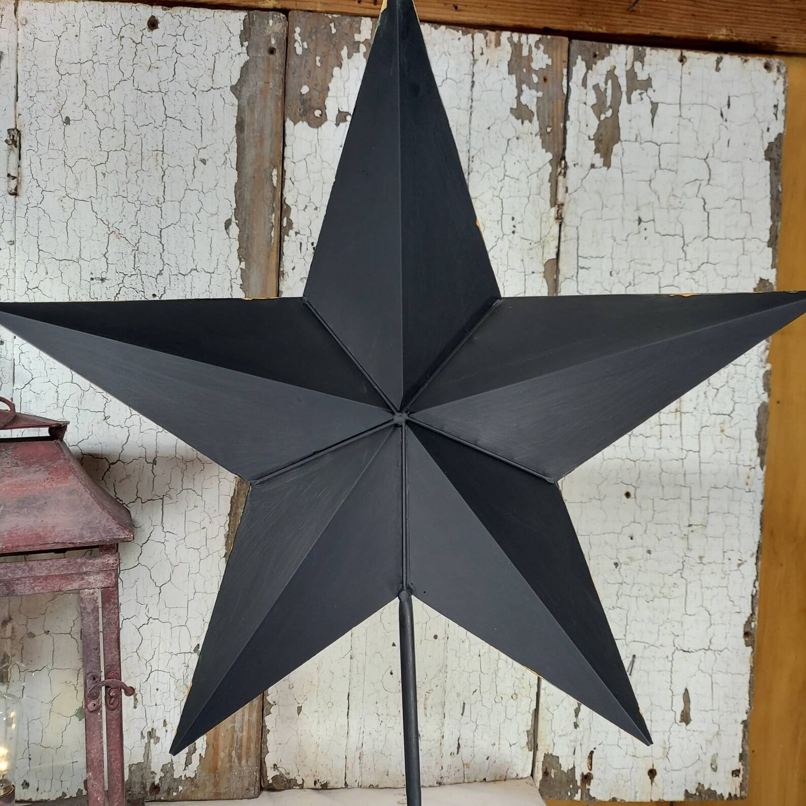 Star / Large Metal Mustard Yellow Star Mounted on A Metal - Etsy