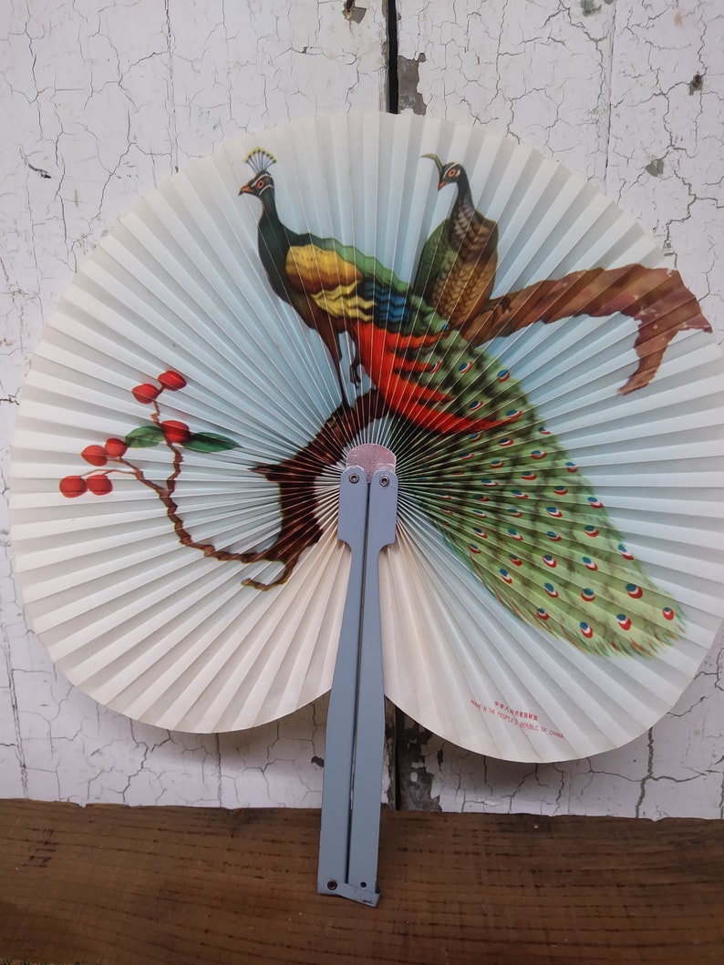 Fan / Handheld Paper Folding Fan / Vintage Folding Paper | Etsy
