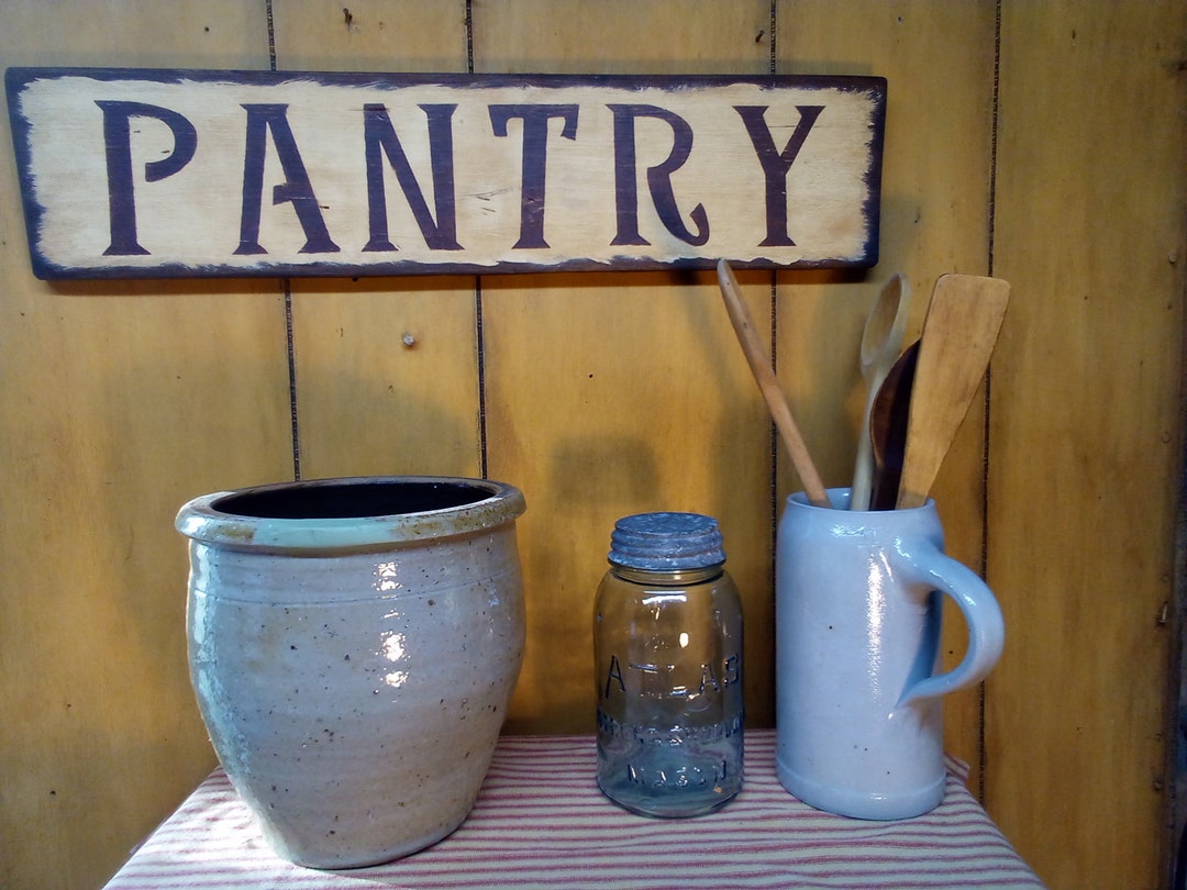 PANTRY Sign Wood Pantry Sign Primitive Farmhouse Hand Painted Sign ...