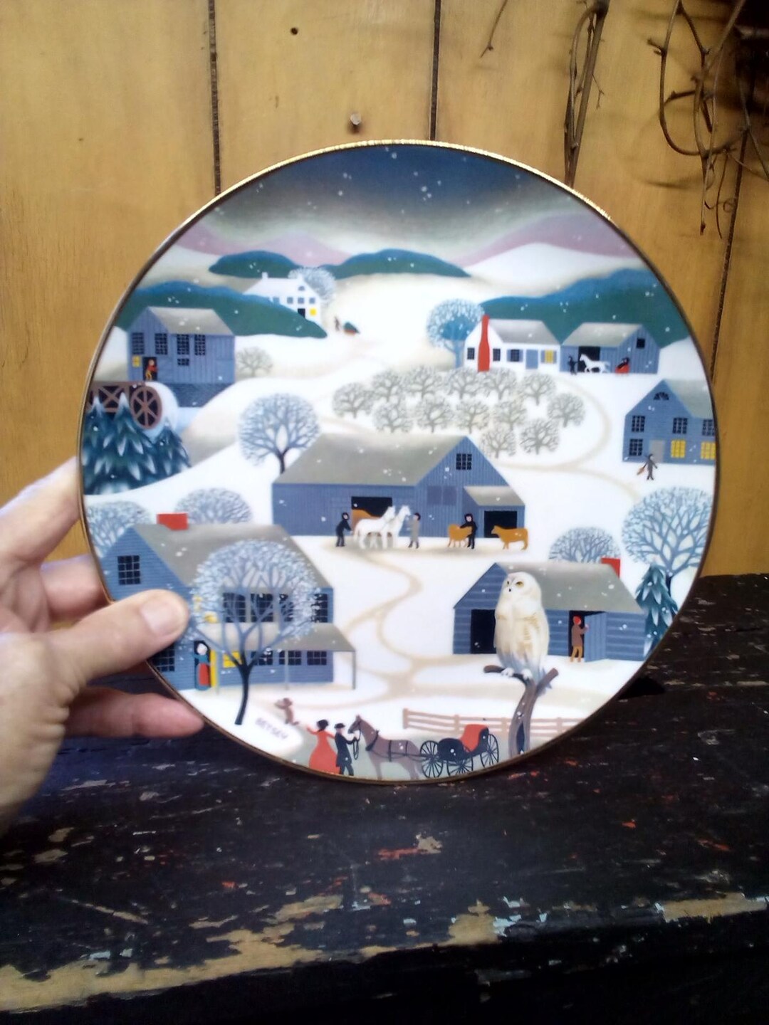 Vintage "silent Night" Christmas Plate: 1979 Betsy Bates Art - Etsy
