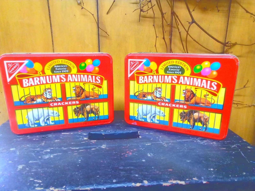 Animal Cracker Tins / Two Barnum's Animals Tins of Animal Crackers ...