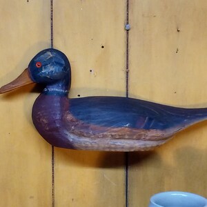 Decoy / Hand Carved Hand Painted Vintage Decoy / Wall Hanging-shelf ...