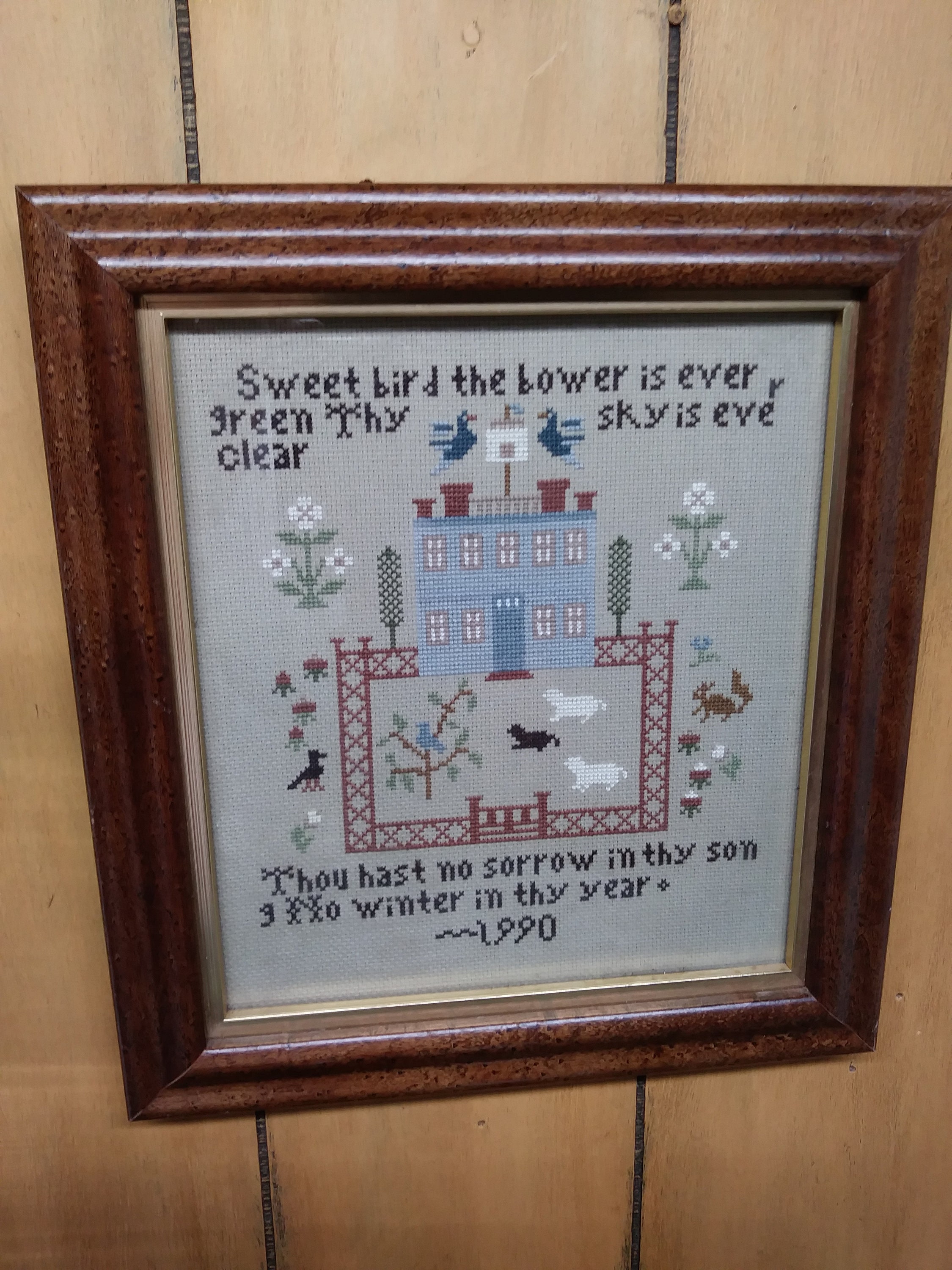 Cross Stitch Vintage Cross Stitch Sampler Letters& Numbers Fiber Arts ...