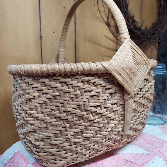Basket / Large Vintage Handcrafted Splint Oak Basket / Hand - Etsy