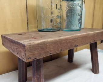 Primitive Wooden Stool - Etsy