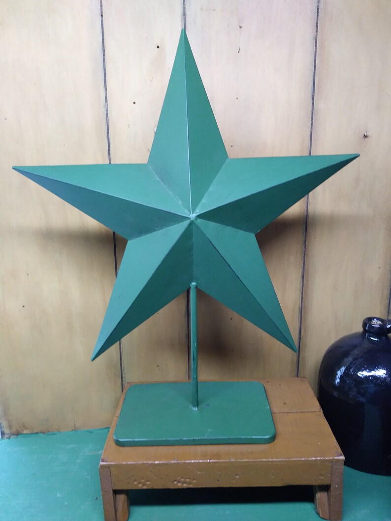 Star / Large Metal Mustard Yellow Star Mounted on A Metal - Etsy