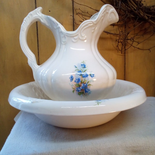 Pitcher and Bowl Set - Etsy